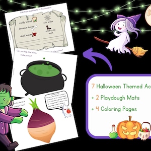 Halloween Preschool Busy Book Printable, Fall Learning Activities and ...