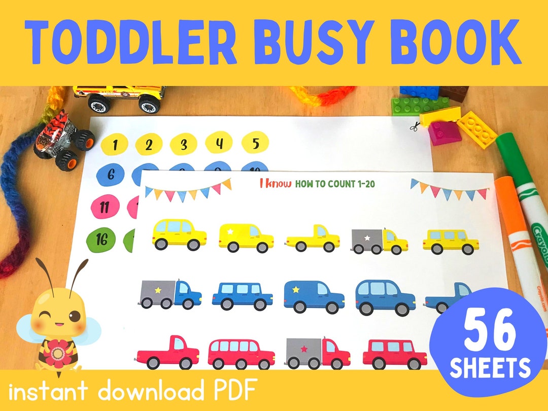 Toddler Busy Book, Preschool Learning Activities, Busy Book Bundle for ...