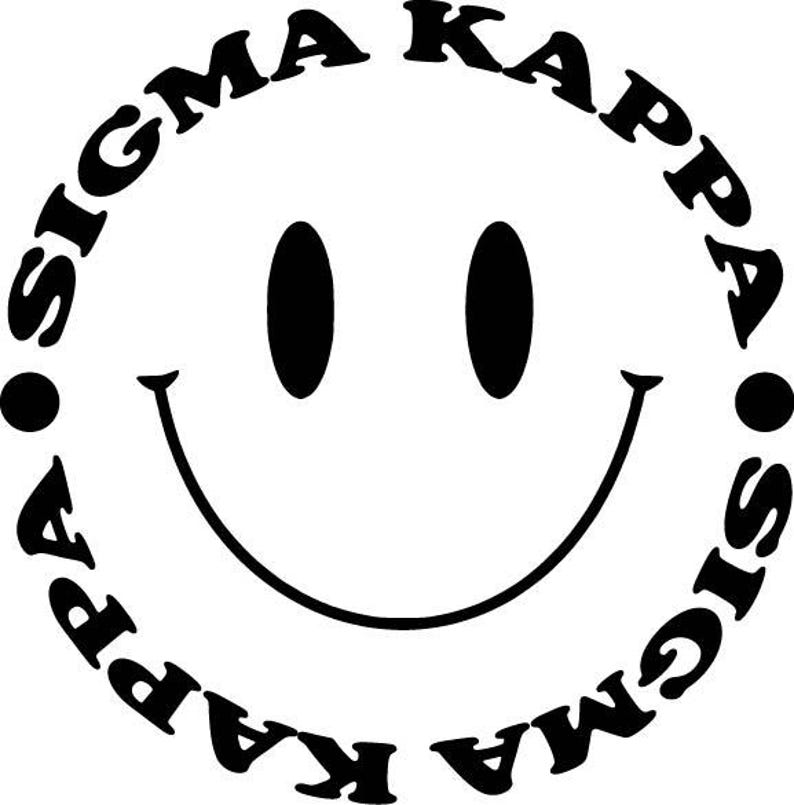 Sigma Kappa Smiley Face Svg Cut File SVG PNG JPG - Etsy