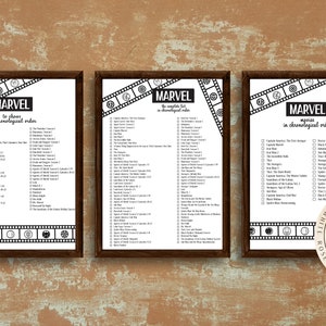 Marvel Movie List - Etsy