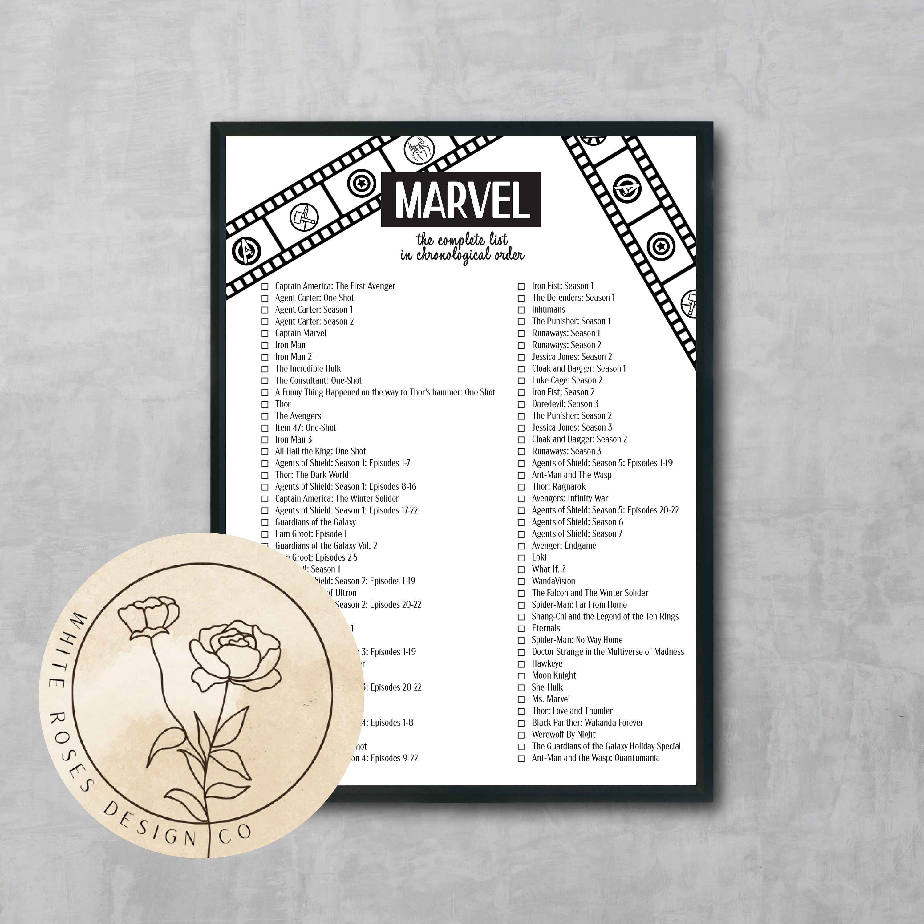 Marvel Movie List - Etsy