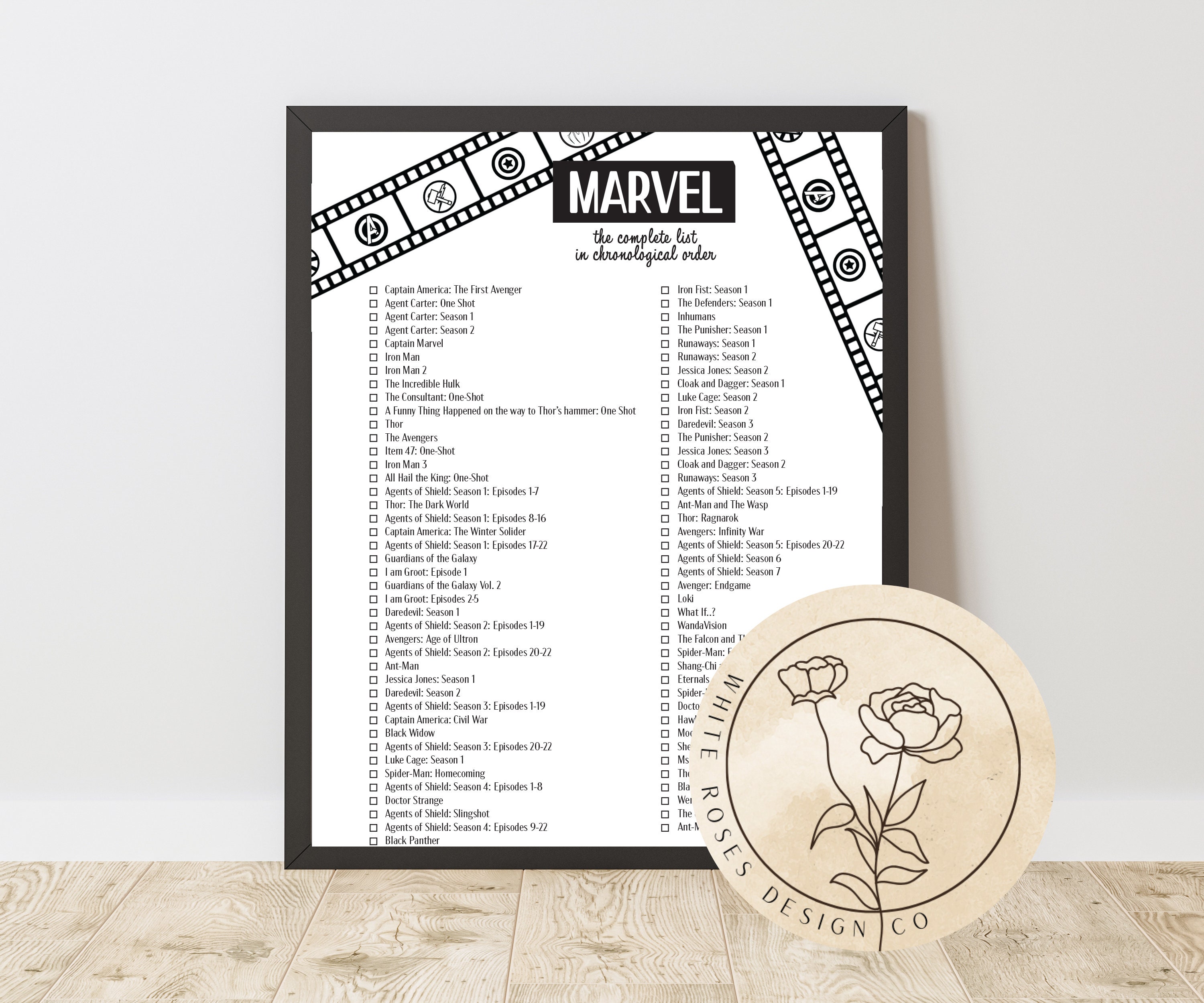 Marvel Movie List - Etsy