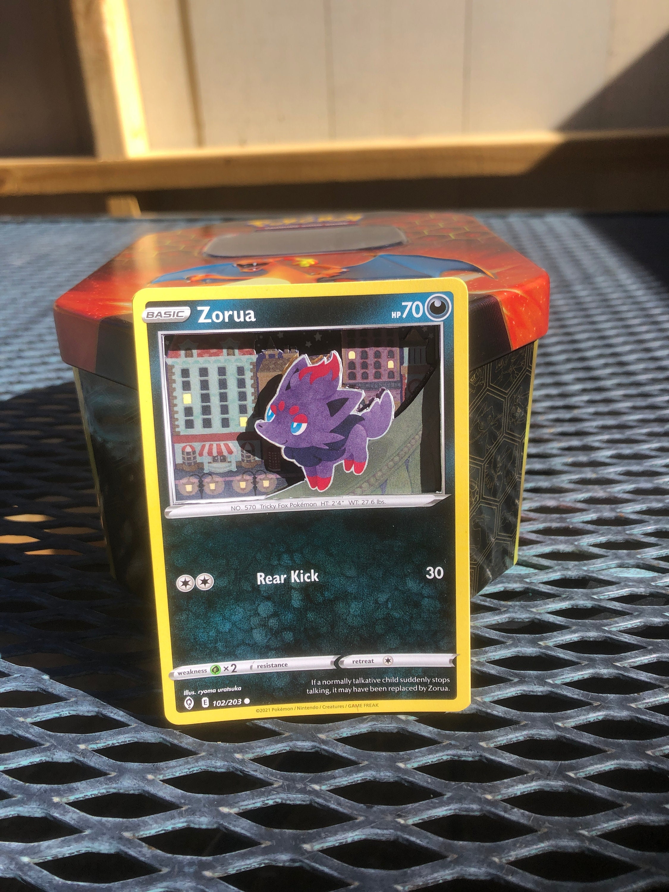 3D Zorua Pokemon Card - Etsy