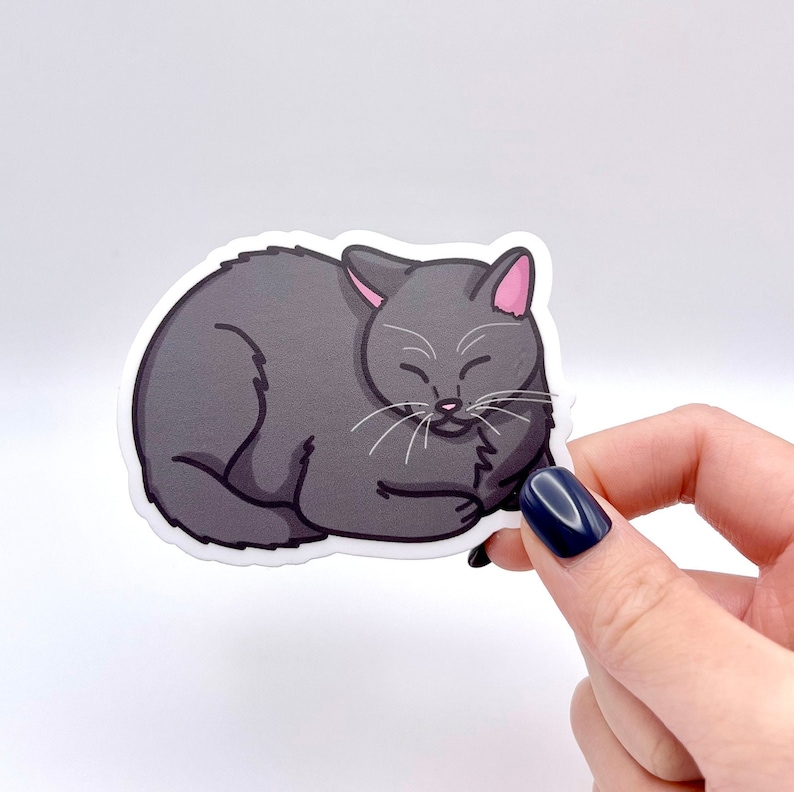 Cat Loaf Sticker | Cute Chonky Cat Decal for Laptops - Etsy