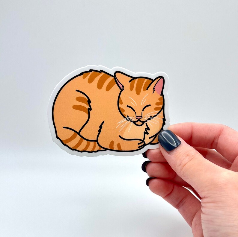 Cat Loaf Sticker | Cute Chonky Cat Decal for Laptops - Etsy