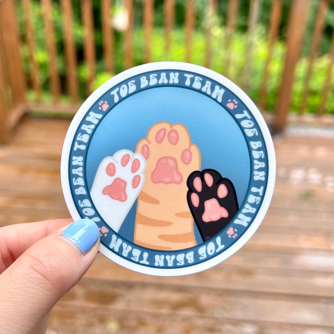 Cat Paws Sticker Toe Bean Team Waterproof Matte Vinyl Sticker/magnet - Etsy