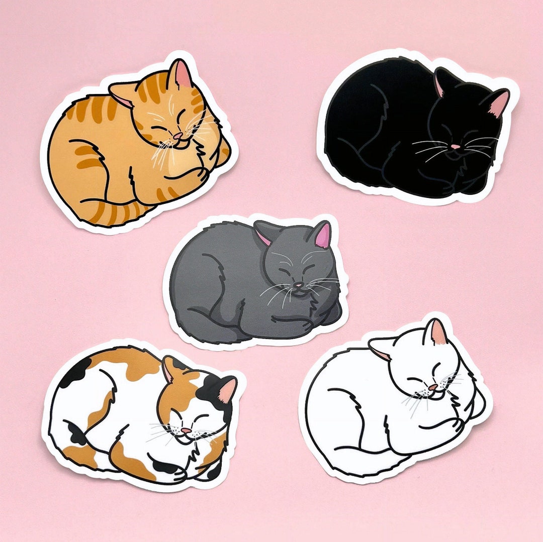 Cute Cat Loaf Stickers | Multiple Colors Available - Etsy