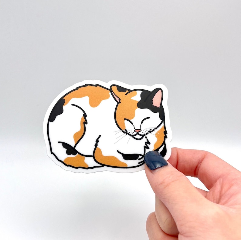 Cat Loaf Sticker | Cute Chonky Cat Decal for Laptops - Etsy