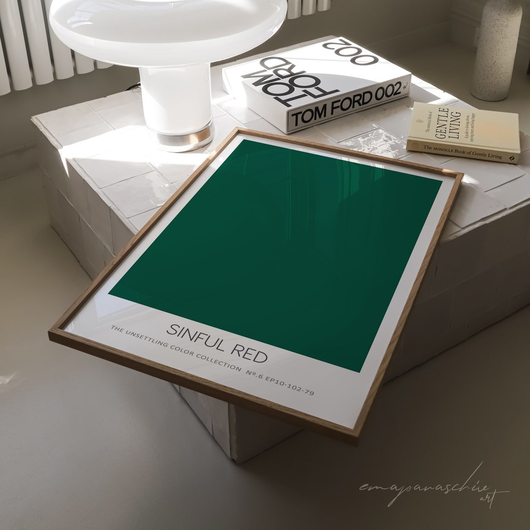 Emerald Green Color Swatch Printable Wall Art, Unusual Funny Jade Green ...