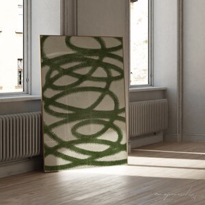 Dark Retro Green Modern Scribble Download Art, Chunky Line Art Doodle ...