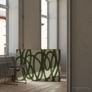 Dark Retro Green Modern Scribble Download Art, Chunky Line Art Doodle ...