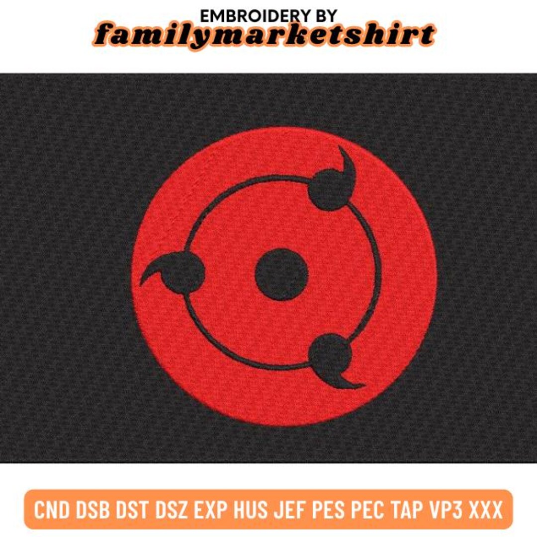Igh-quality Sharingan Embroidery Design for Instant Download - Etsy