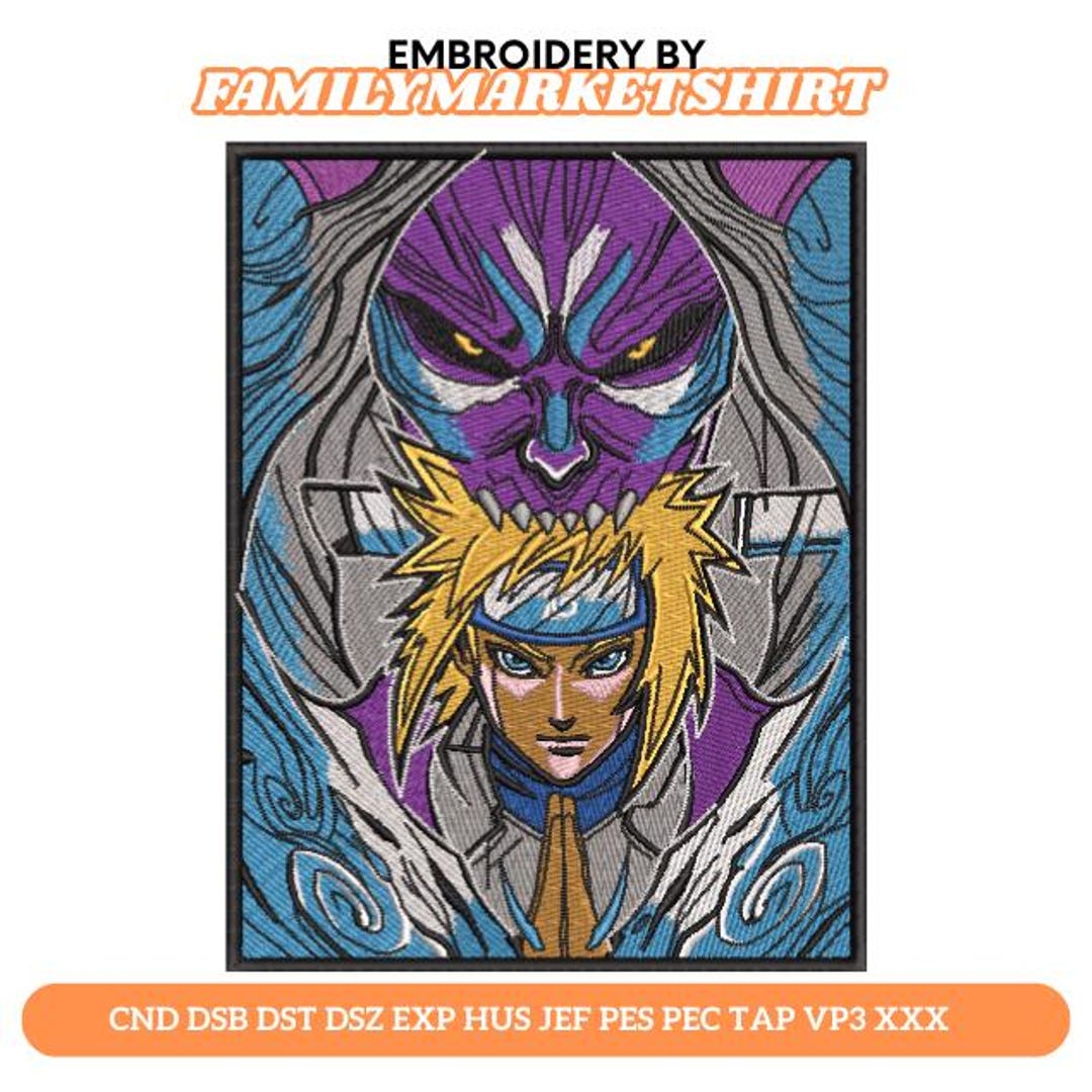 Minato Hokage Embroidery Design | Naruto Anime | Machine Embroidery ...