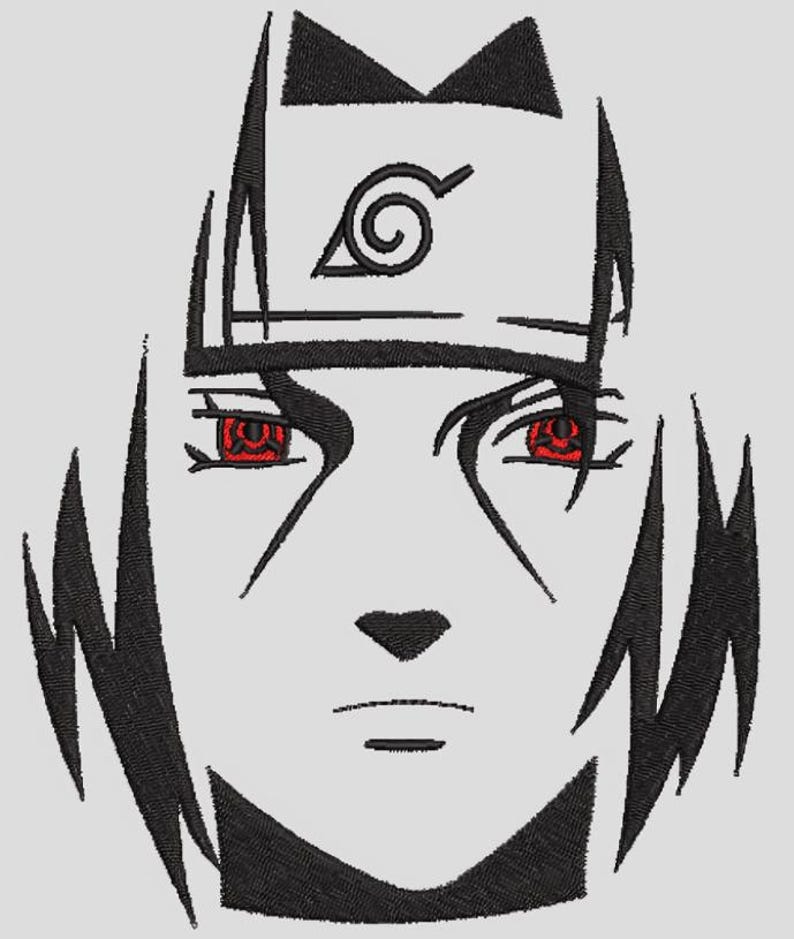 Itachi Embroidery Design, Itachi Uchiha Embroidery Design, Naruto ...