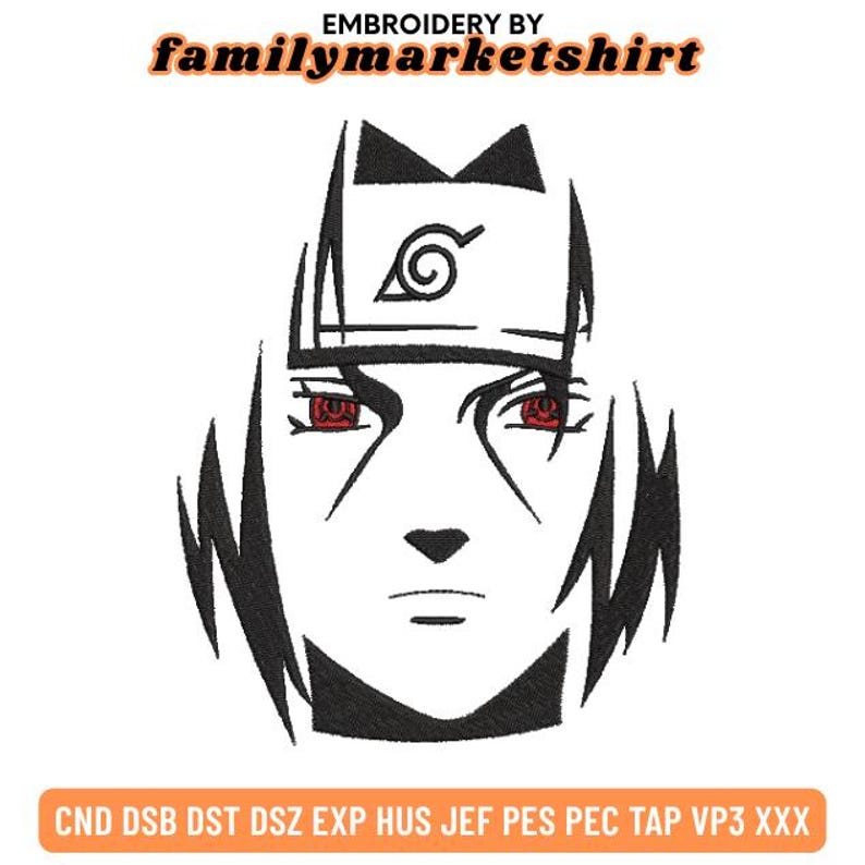 Itachi Embroidery Design, Itachi Uchiha Embroidery Design, Naruto ...