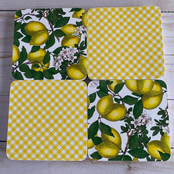 Yellow Coasters - Etsy
