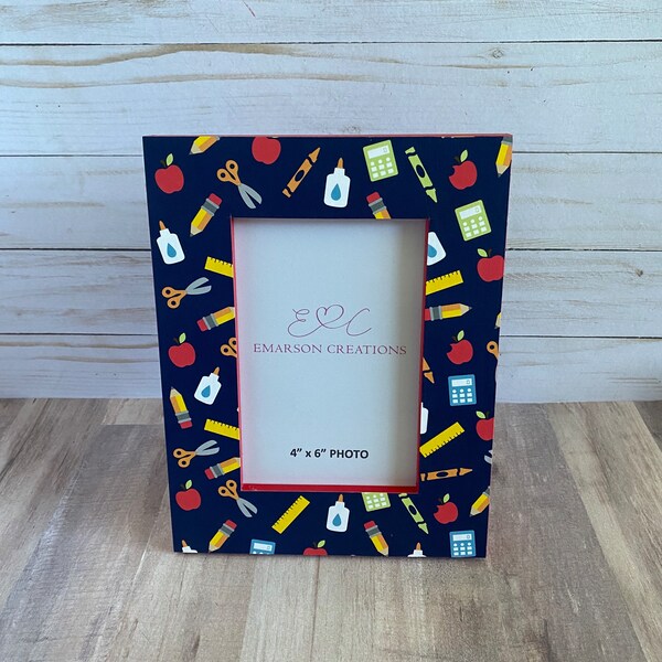 School Themed Photo Frame - Etsy