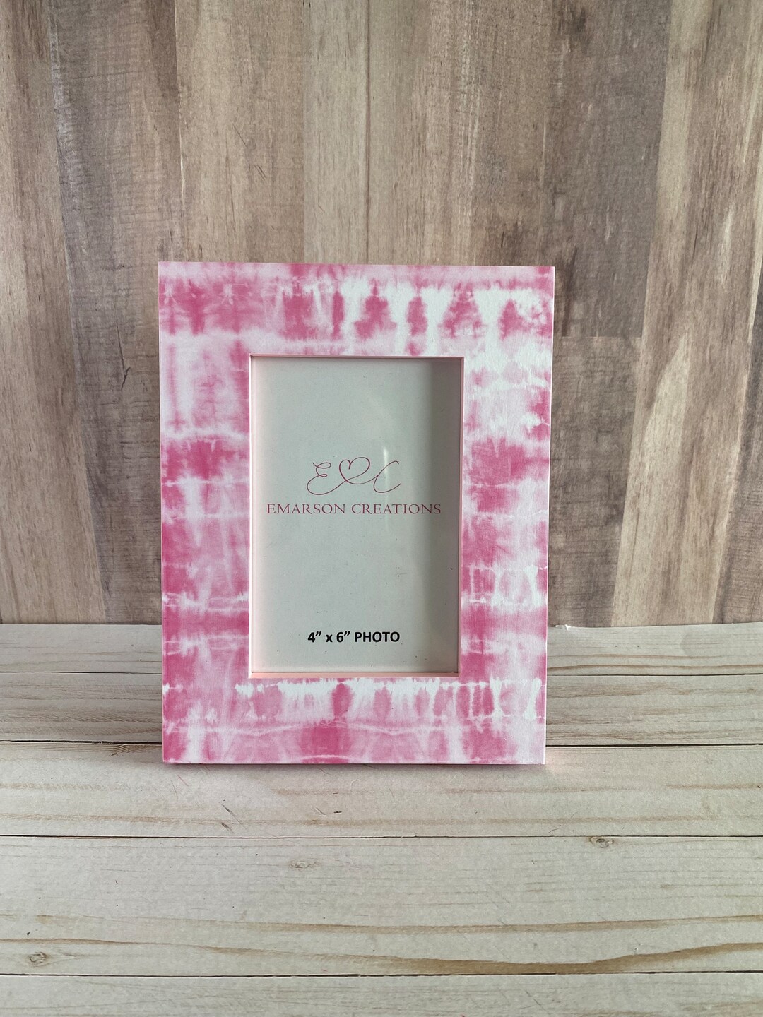 Pink and White Tie Dye Picture Frame 4x6 Photo Hippie Decor Cool Photo ...