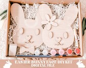 Easter Bunny Face Diy Kit Svg Easter Bunny Svg Easter Diy - Etsy