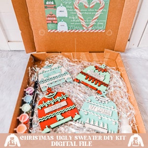 Ugly Sweater Ornament Svg, Ornament Diy Kit Svg, Ugly Sweater Diy Kit ...