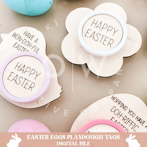 Easter Eggs Playdough Tags Svg, Easter Tags Svg, Easter Gifts Svg ...