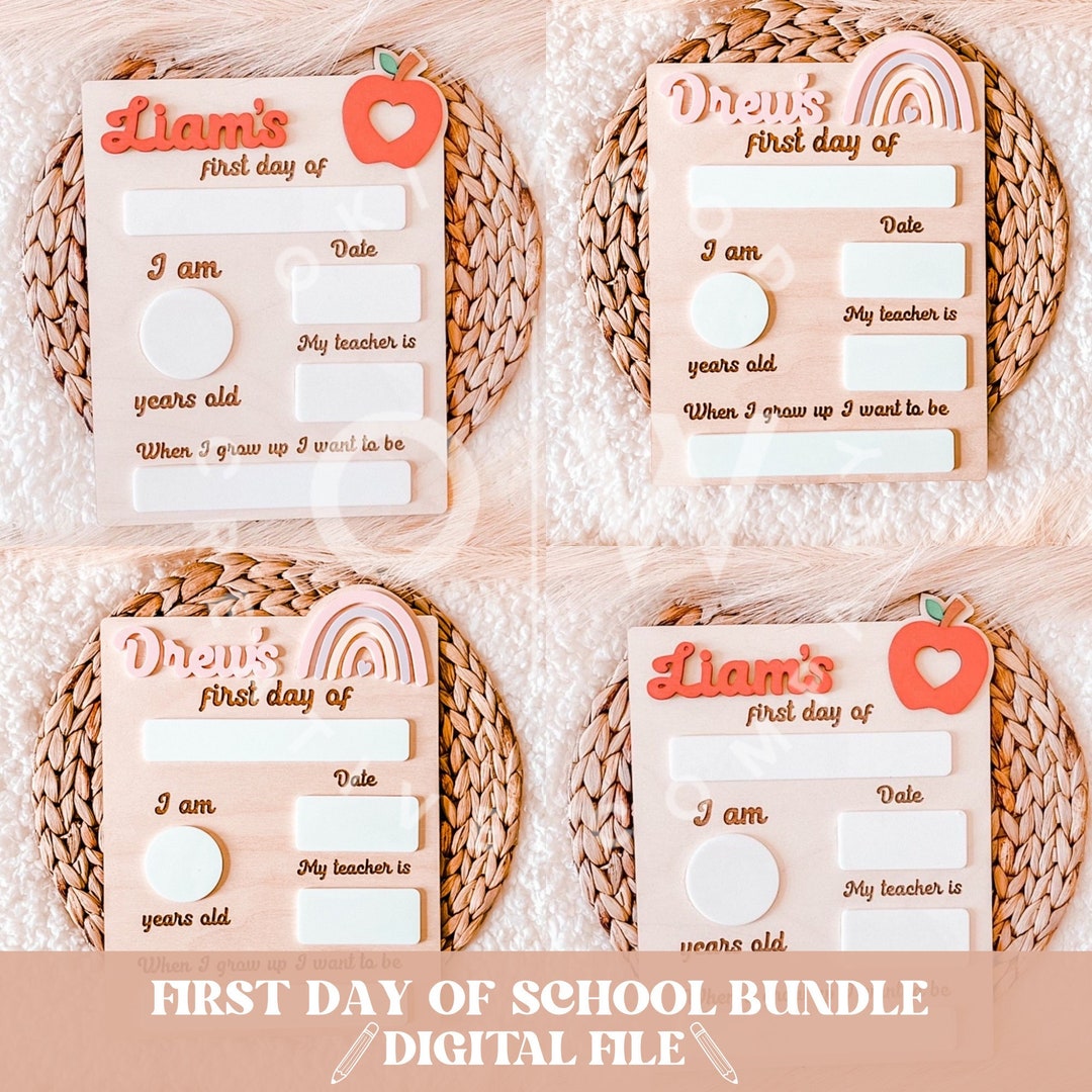 First Day of School Bundle Svg, Back to School, First Day of Svg, First ...