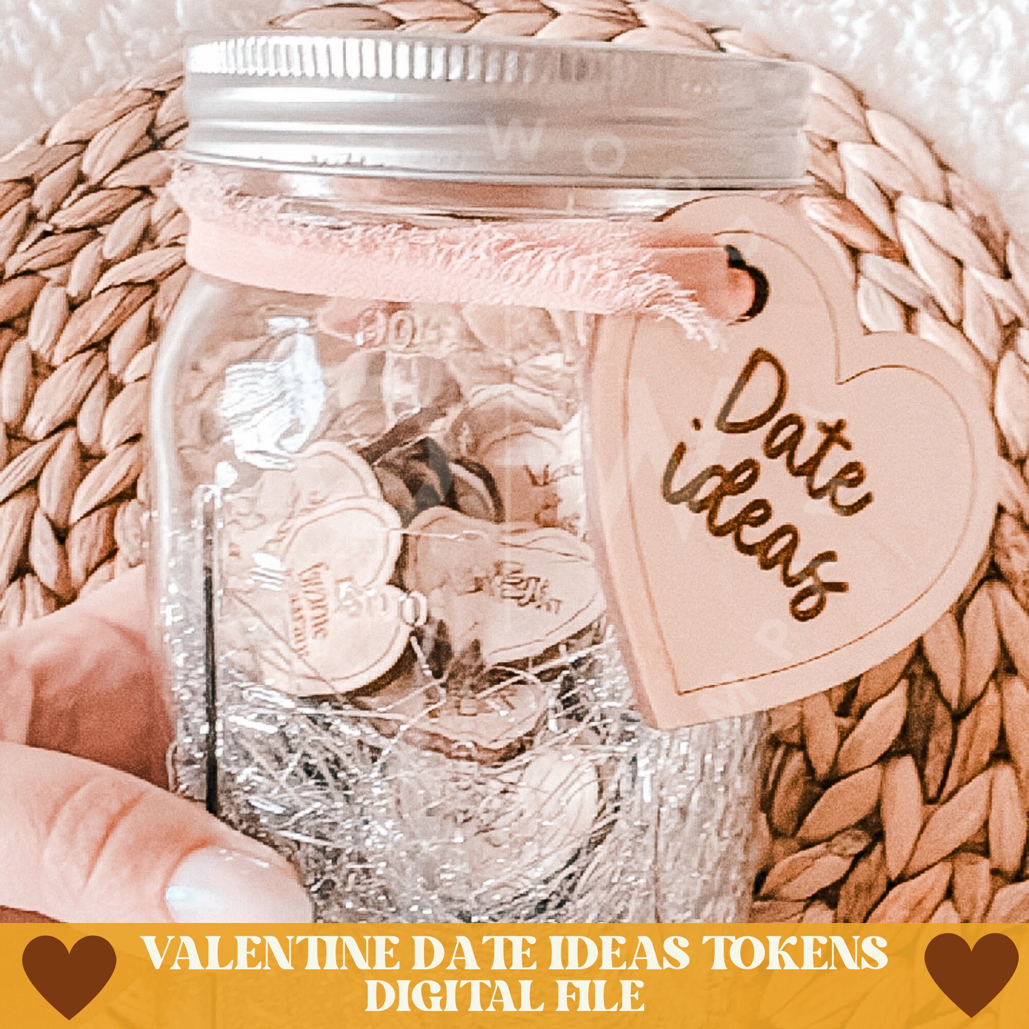 Valentine Tokens Svg, Valentine Date Idea Svg, Heart Tokens Svg, Date ...