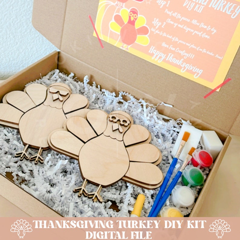 Thanksgiving DIY Kit Svg Turkey Diy Kit Svg Thanksgiving - Etsy