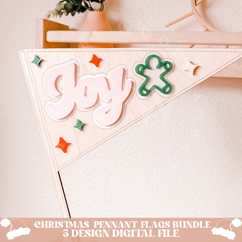 Christmas Pennant Flag Svg Christmas Decor Svg Christmas - Etsy