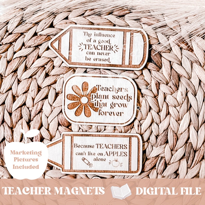 Teacher Magnets Svg, Teacher Gift Svg, Magnets Svg, Glowforge File ...