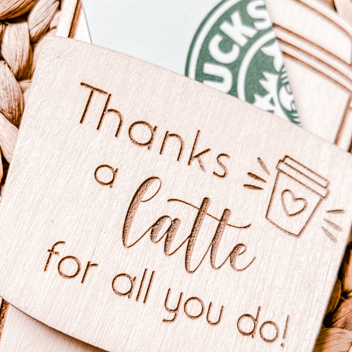 Gift Card Holder Svg Thanks a Latte Svg File Coffee Gift - Etsy Norway