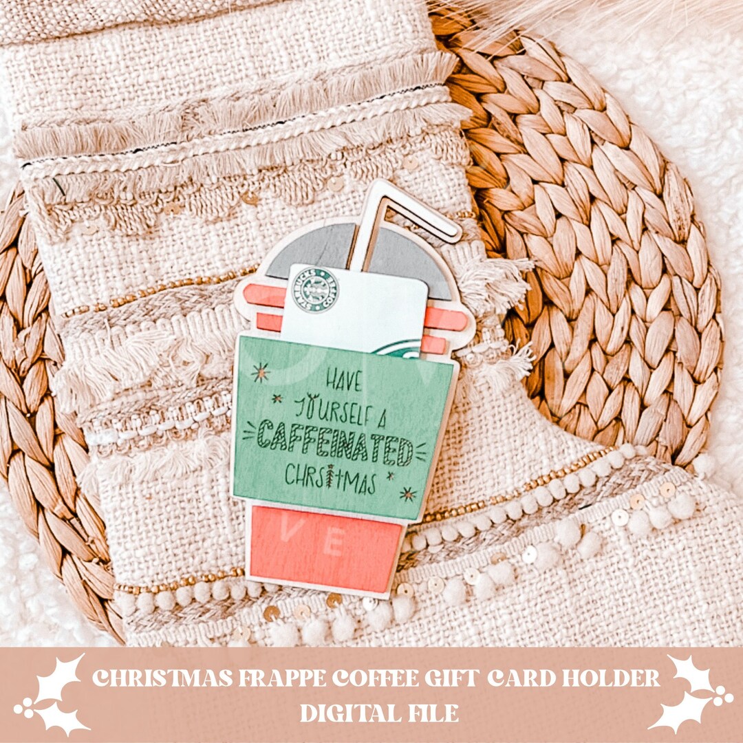 Coffee Frappe Gift Card Holder Svg, Christmas Gift Card Svg, Christmas ...