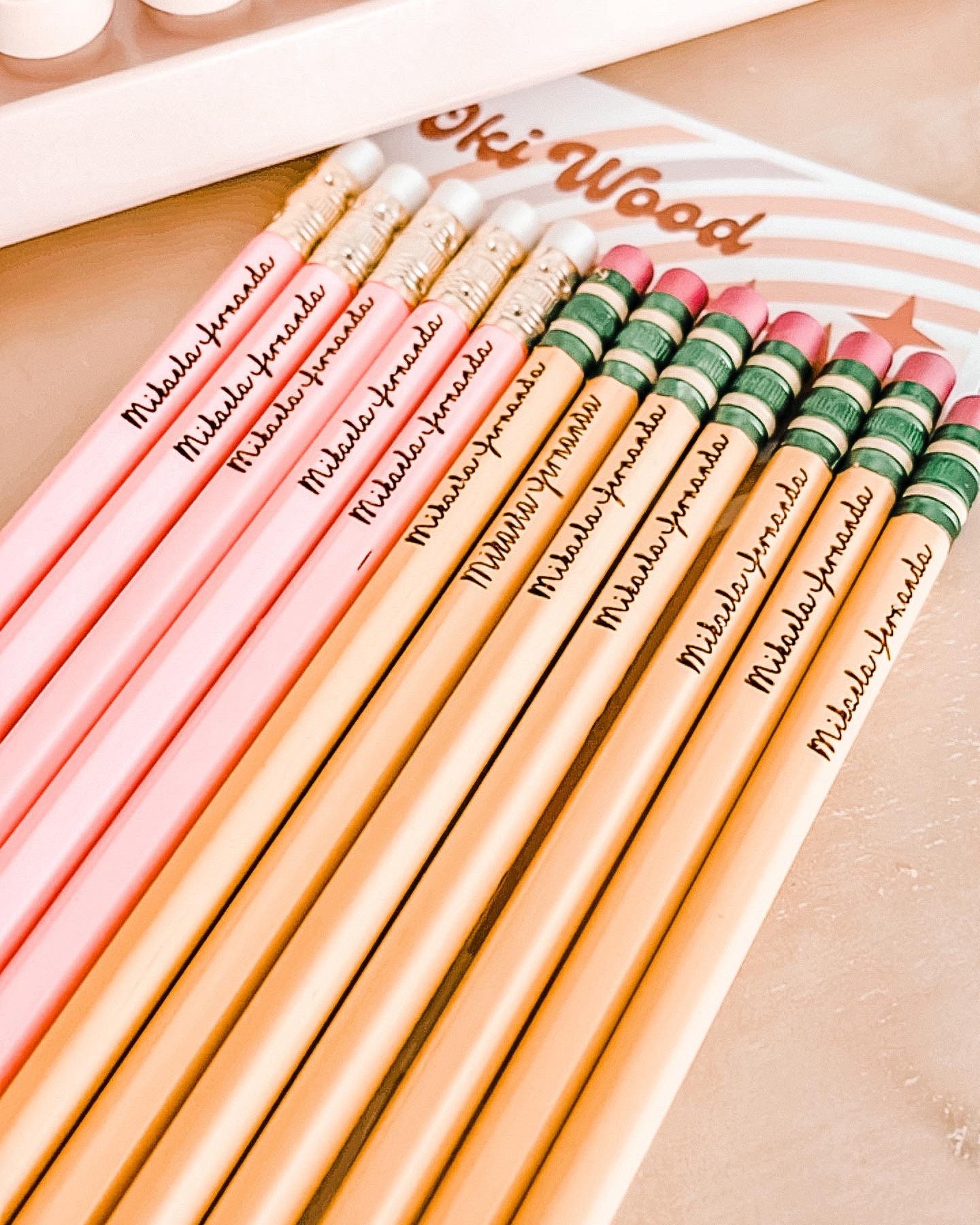 Engraved Pencils Personalized Pencil Set Custom Pencils - Etsy