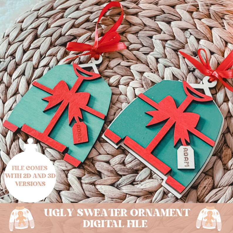 Ugly Sweater Ornament Svg, Ugly Sweater Svg, Christmas Ornament Svg ...