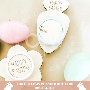 Easter Eggs Playdough Tags Svg, Easter Tags Svg, Easter Gifts Svg ...