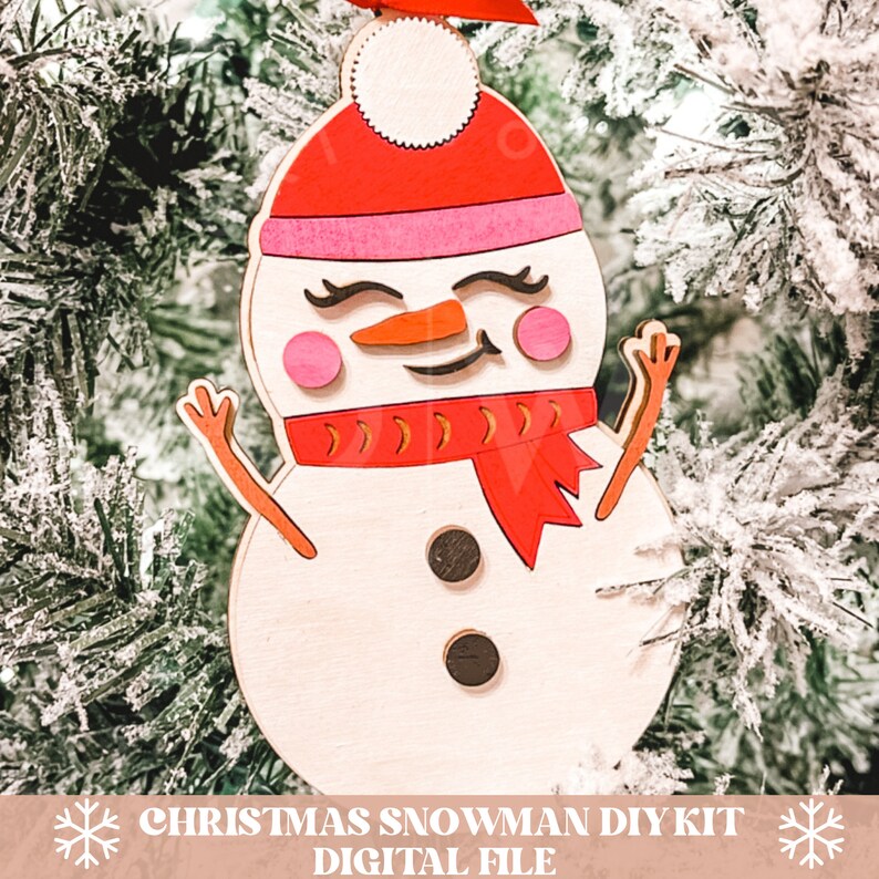 Snowman Diy Svg, Christmas DIY Kit Svg, Christmas Diy Ornament Svg ...