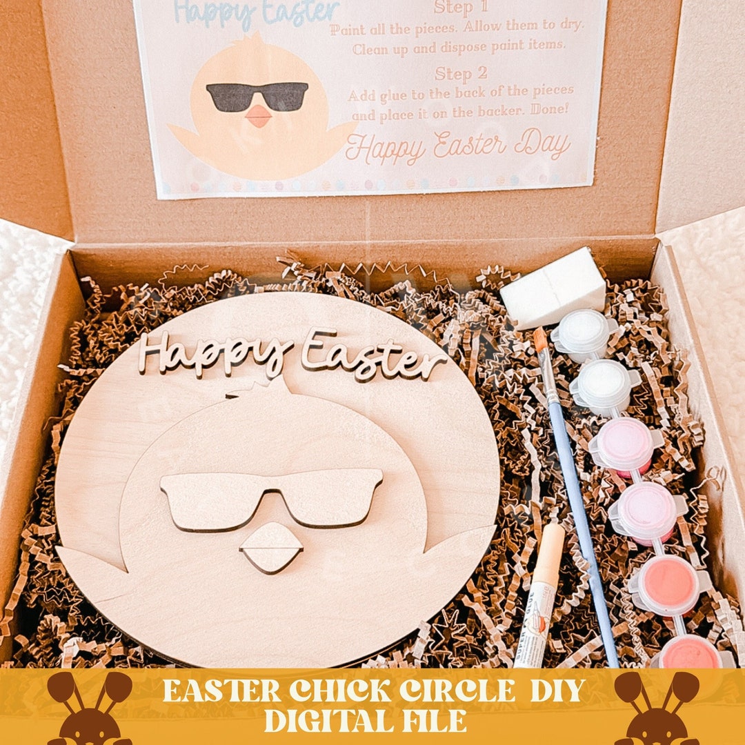 Easter Chick Face Diy Svg, Easter Chick Svg, Easter Diy Kit Svg, Easter ...