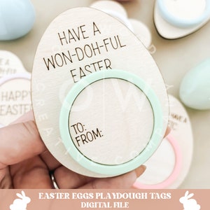 Easter Eggs Playdough Tags Svg, Easter Tags Svg, Easter Gifts Svg ...