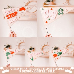 Christmas Pennant Flag Svg, Christmas Decor Svg, Christmas Decoration ...