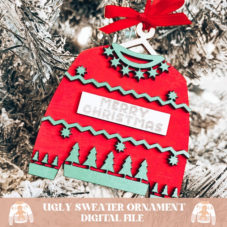 Ugly Sweater Ornament Svg Ugly Sweater Svg Christmas - Etsy