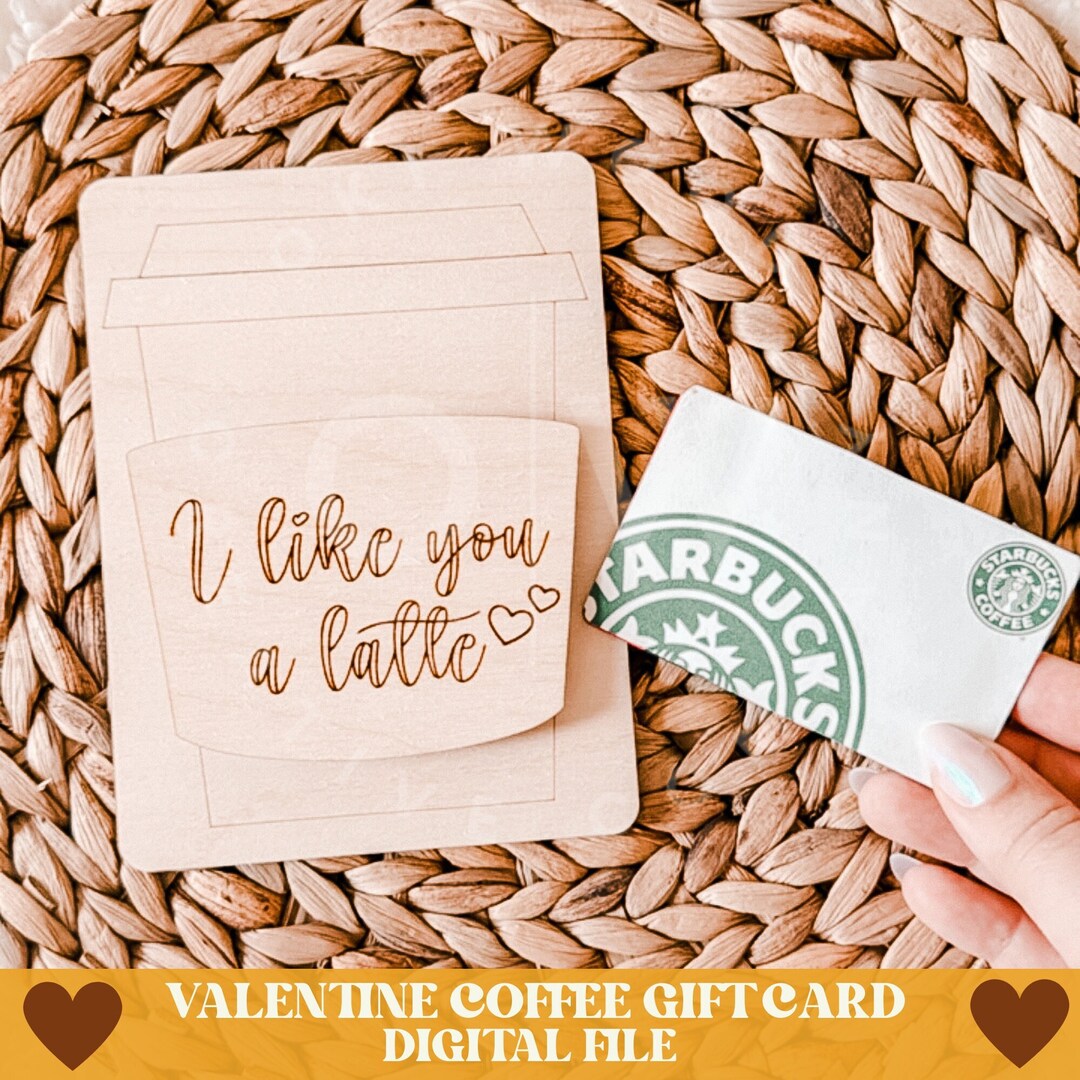 Valentine Gift Card Holder Svg, Coffee Gift Card Holder Svg, Gift Card ...