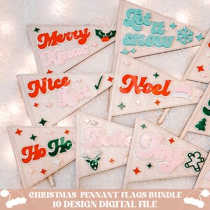 Christmas Pennant Flag Svg, Christmas Decor Svg, Christmas Decoration ...