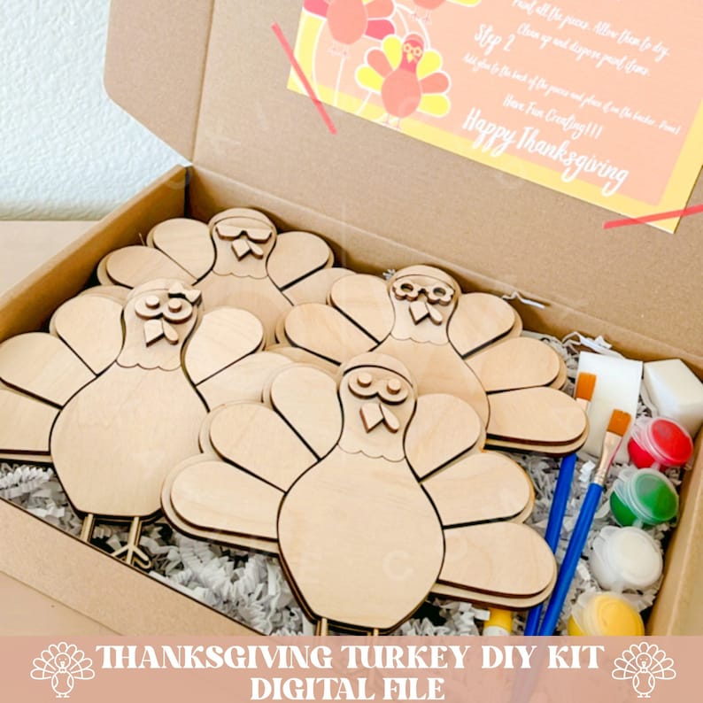 Thanksgiving DIY Kit Svg, Turkey Diy Kit Svg, Thanksgiving Svg ...