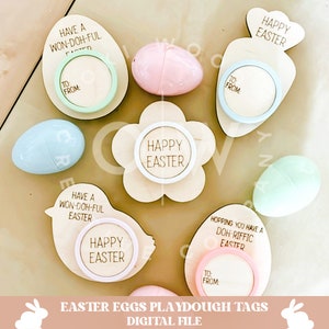 Easter Eggs Playdough Tags Svg, Easter Tags Svg, Easter Gifts Svg ...