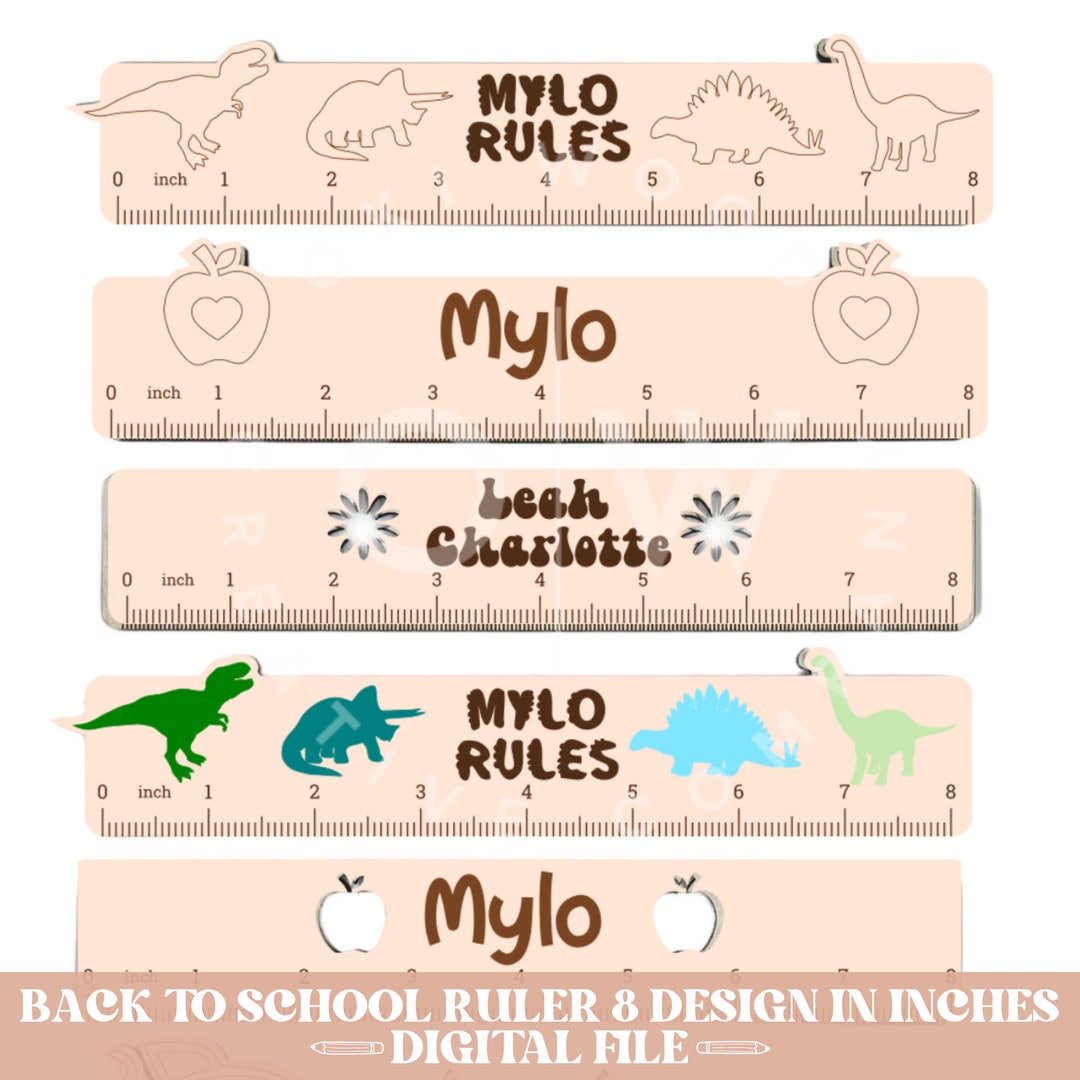 Ruler File Svg, Ruler Svg, Ruler in Inches Svg, Back to School Ruler ...