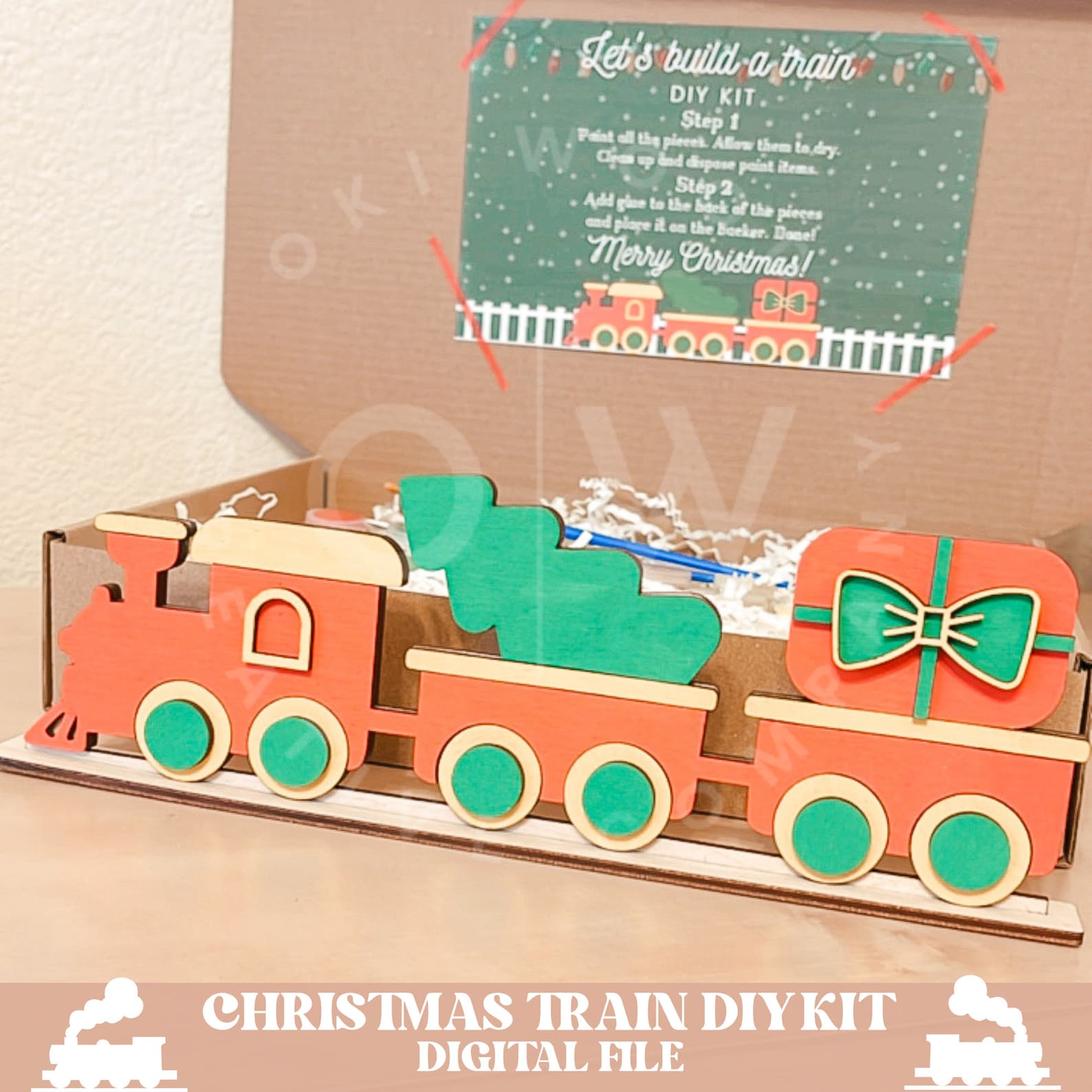 Train Diy Kit Svg, Christmas Diy Kit Svg, Train Svg, Christmas Decor ...