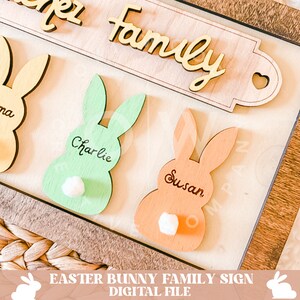 Easter Family Sign Svg, Bunny Family Sign Svg, Easter Svg, Bunny Svg ...
