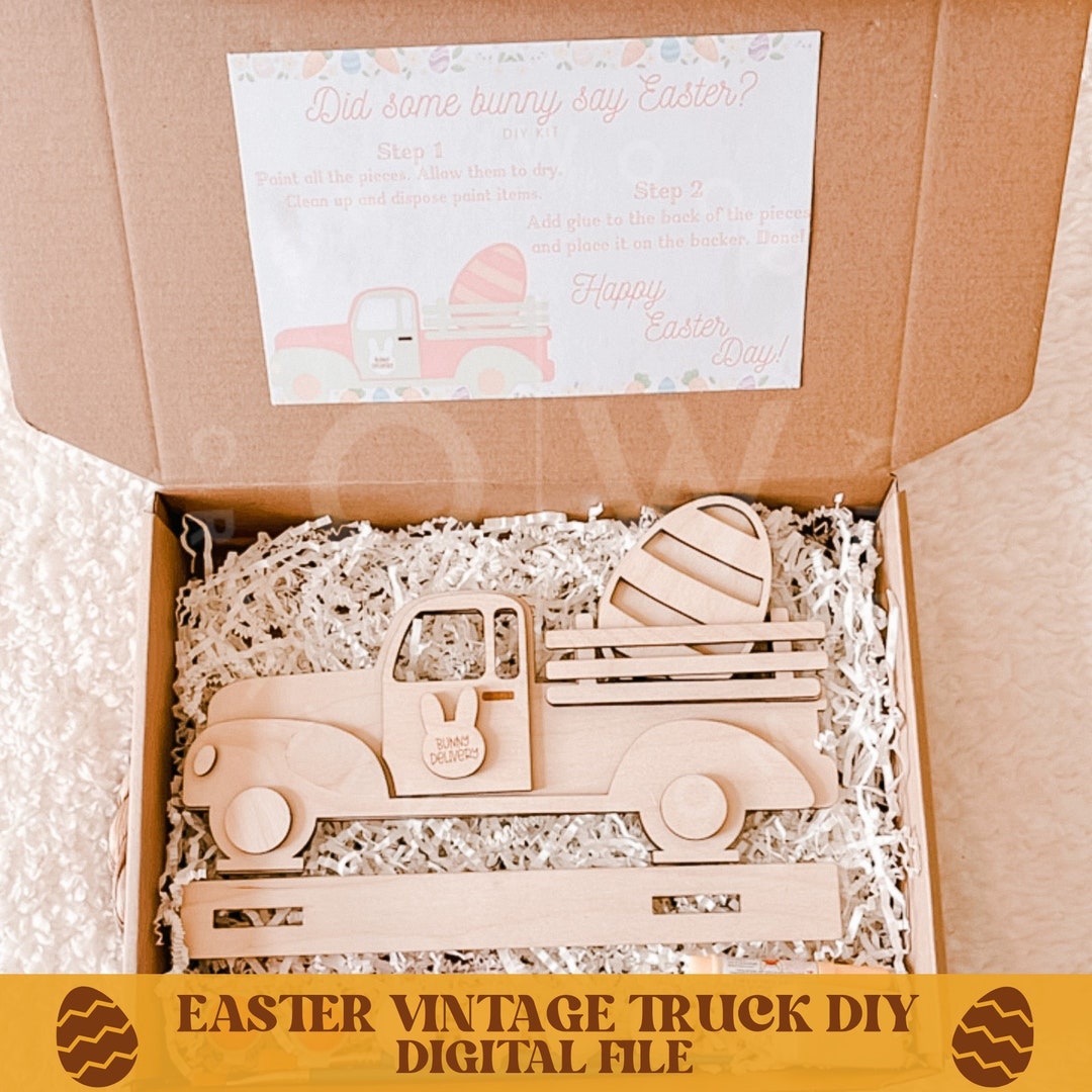 Easter Vintage Truck Diy Svg, Easter Diy Svg, Easter Svg, Vintage Truck ...