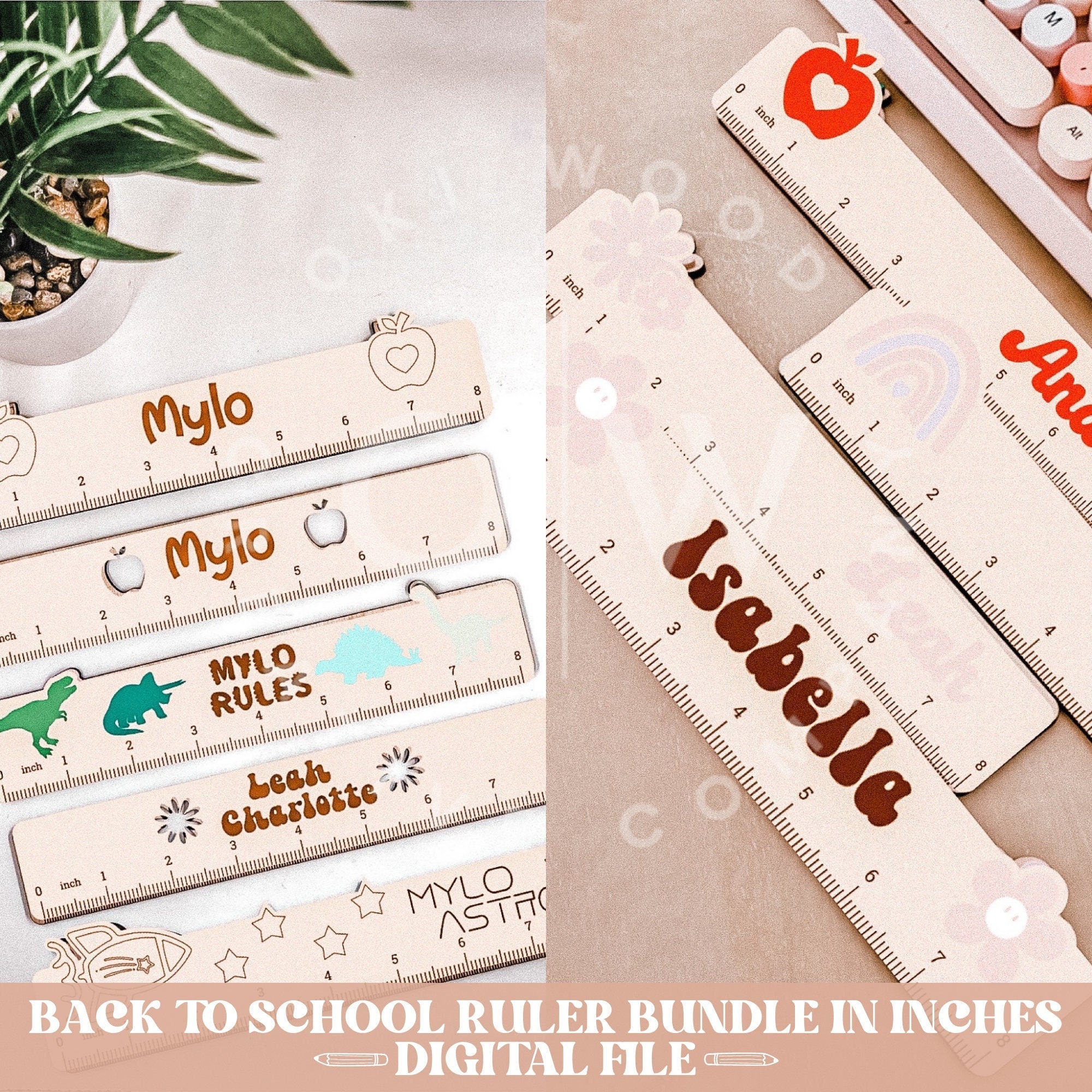 Ruler File Bundle Svg Ruler Svg Ruler in Inches Svg Back to - Etsy