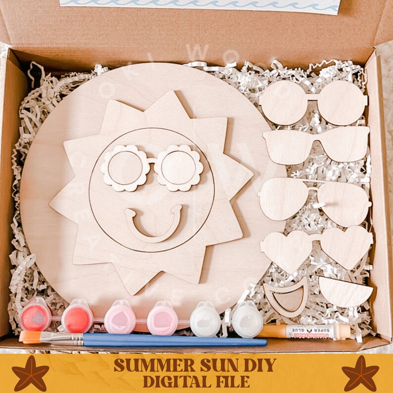 Sun Diy Svg, Summer Sun Svg, Kids Diy Svg, Glowforge Svg, Diy Svg ...